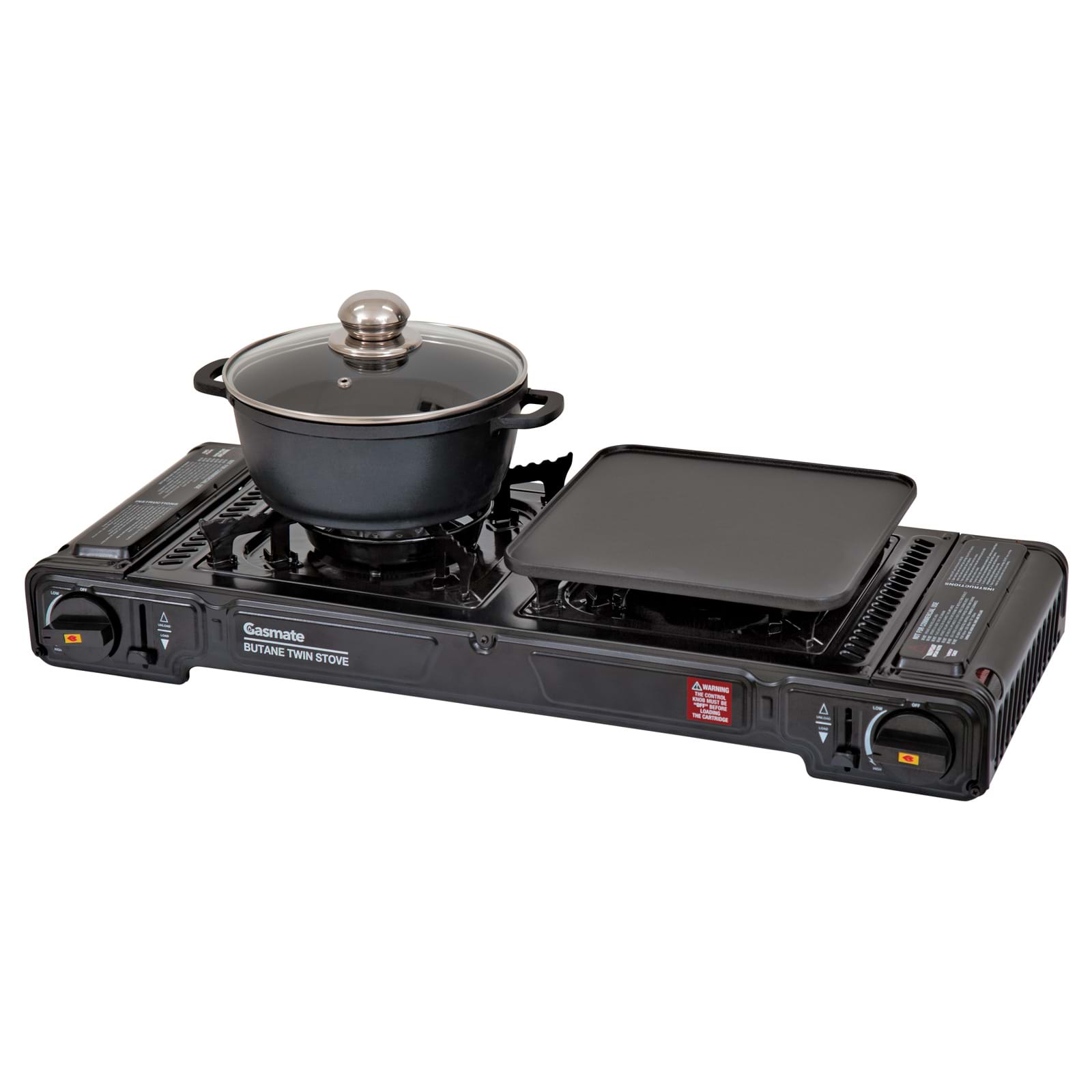 Butane Twin Stove with Hotplate & Pot Set CS601K1| Gasmate
